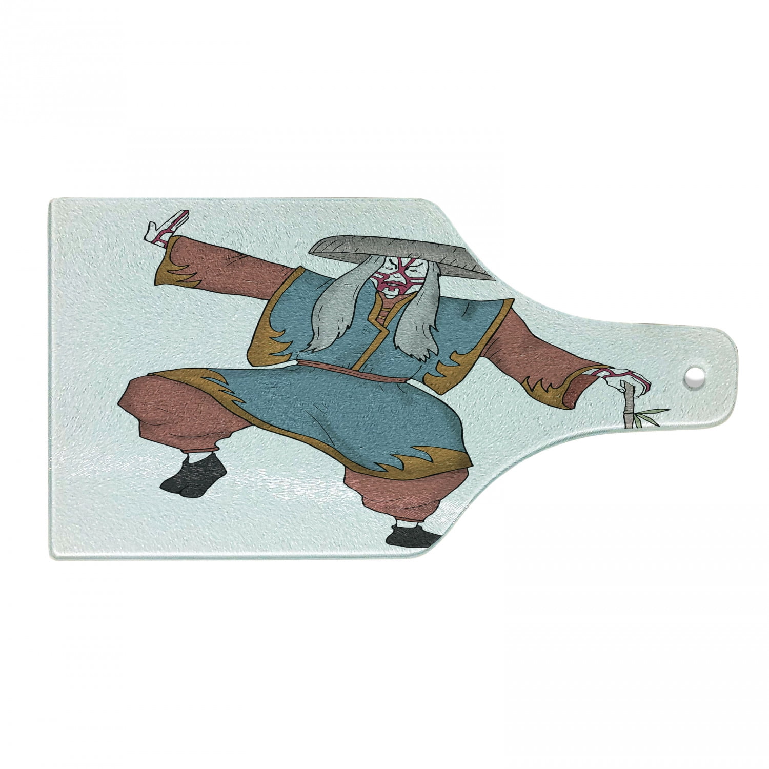 Kabuki Cutting Board, Cultural Character Posing with Traditional Hat ...