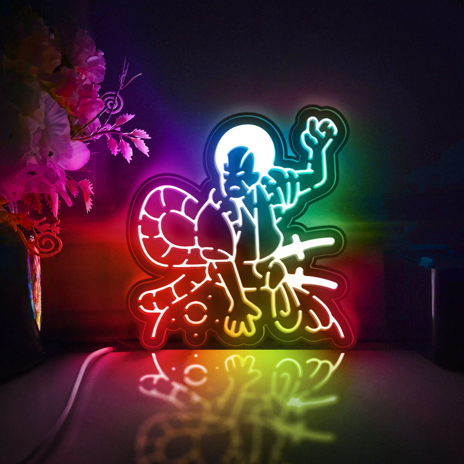 Kabuki Led Light Box, Dimmable Neon-Like Light Signs USB Power for Wall ...