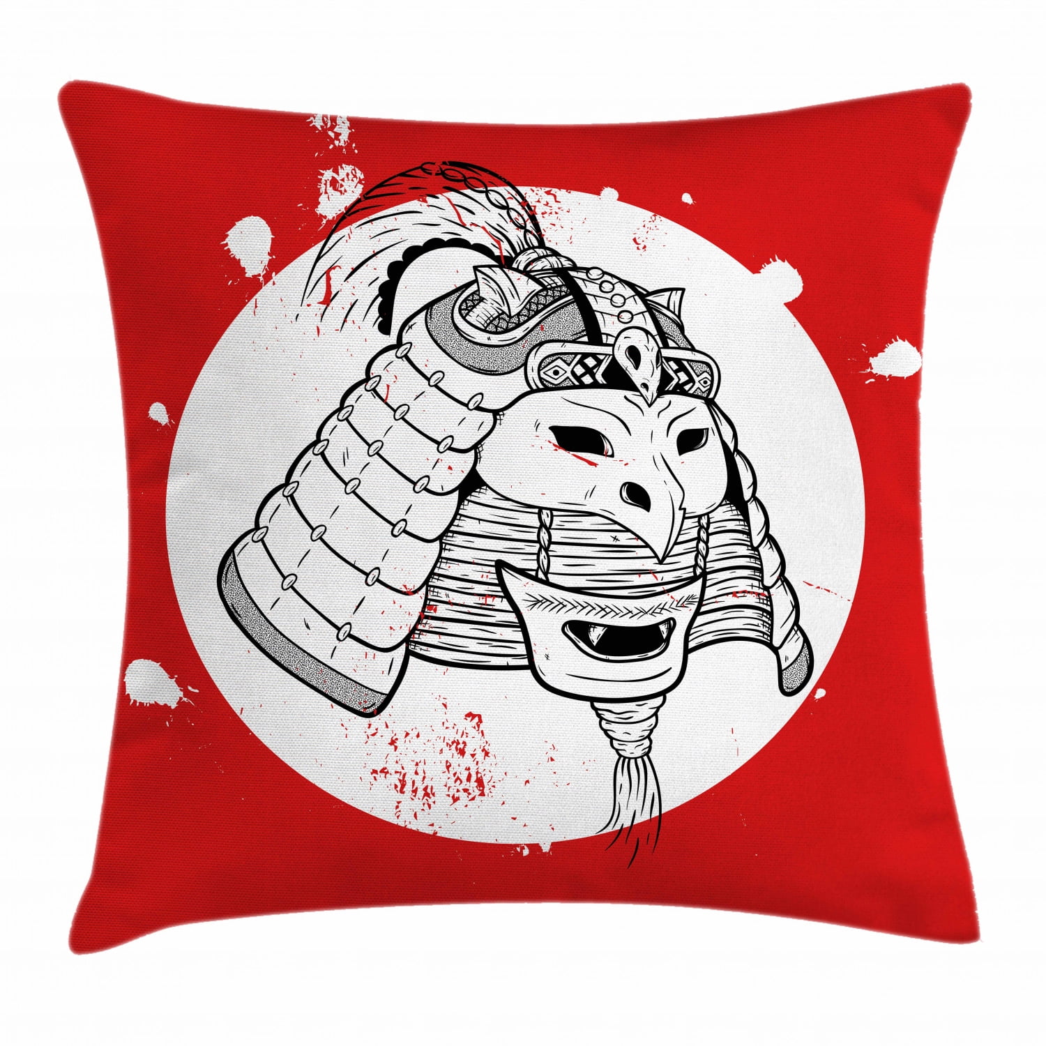 Kabuki Mask Decoration Throw Pillow Cushion Cover, Asian Ethnic Mask ...