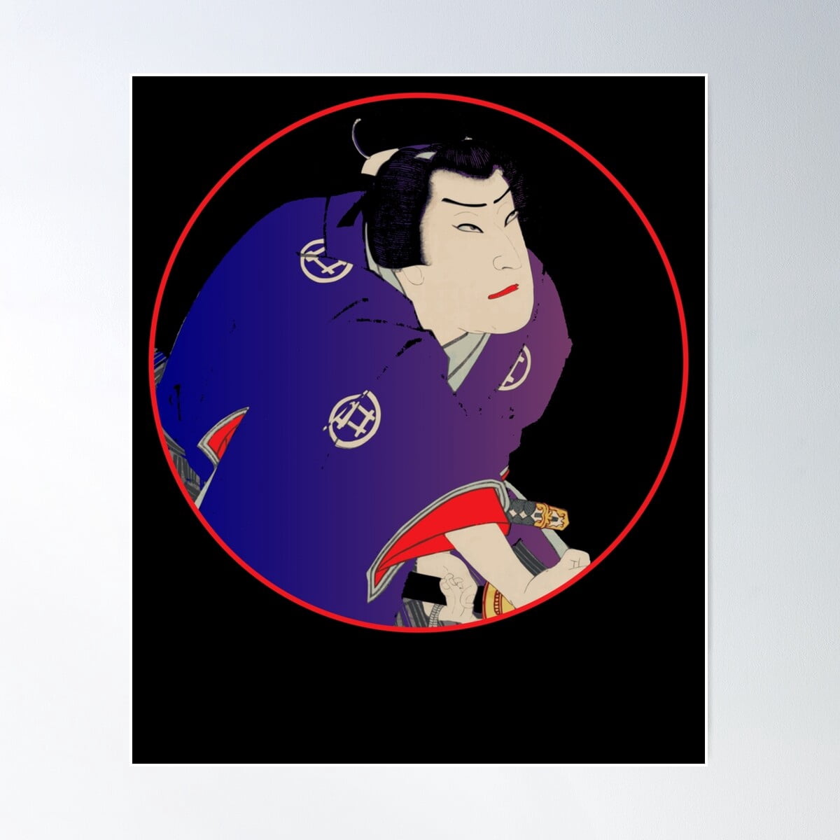 Kabuki Theatre Actor In Purple Robe (Version) By Toyohara Kunichika #4 ...