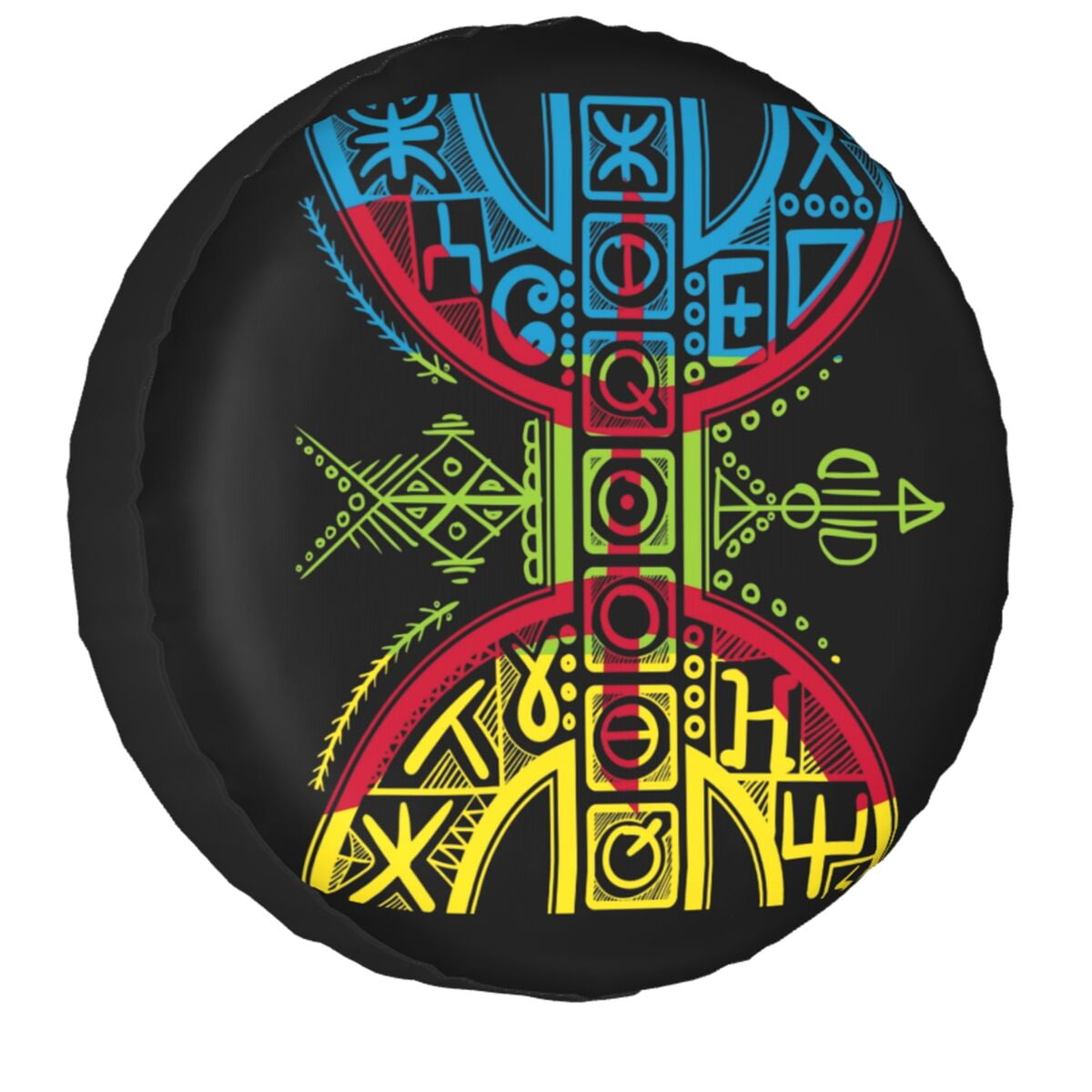 Kabyle Pottery Patterns Spare Tire Cover for Amazigh Morocco 4WD 4x4 ...