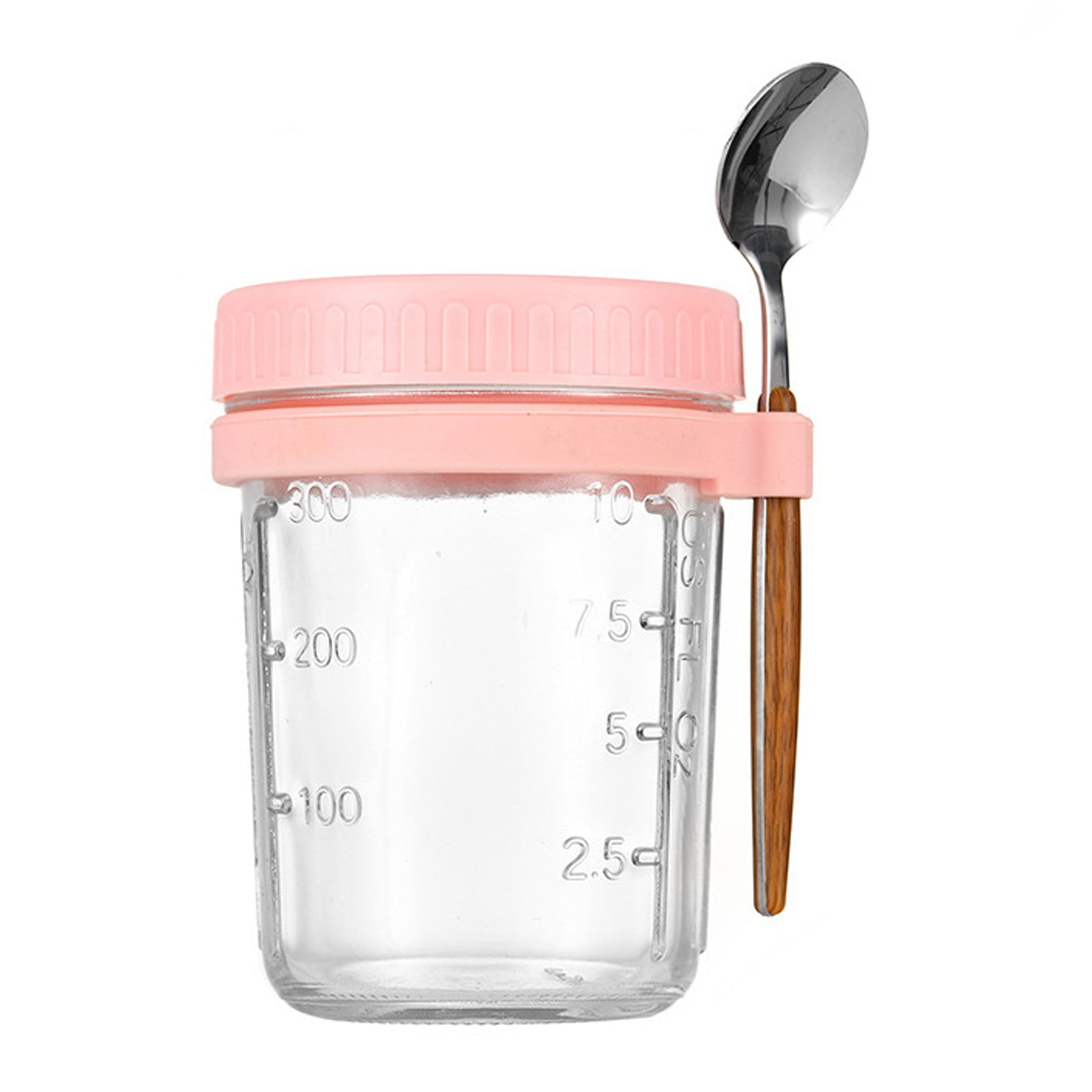 Kacaiy 350ML Overnight Oats Cup with Spoon And Lid Leakproof Glass ...