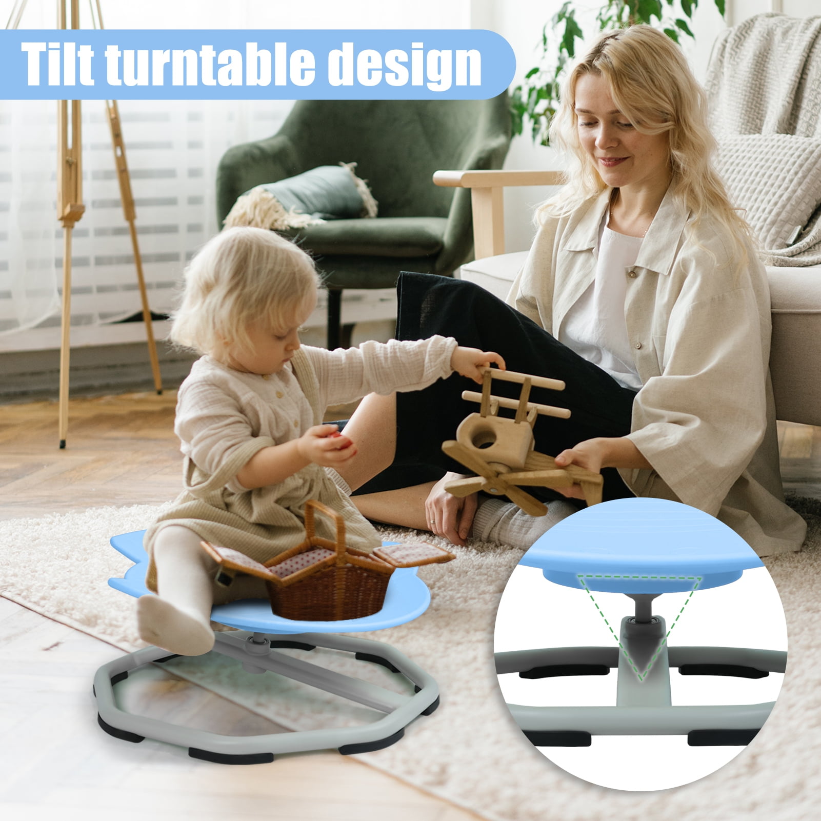 Kacaiy Wobble Swivel Chair for Training Body Balance, Autistic Kids ...