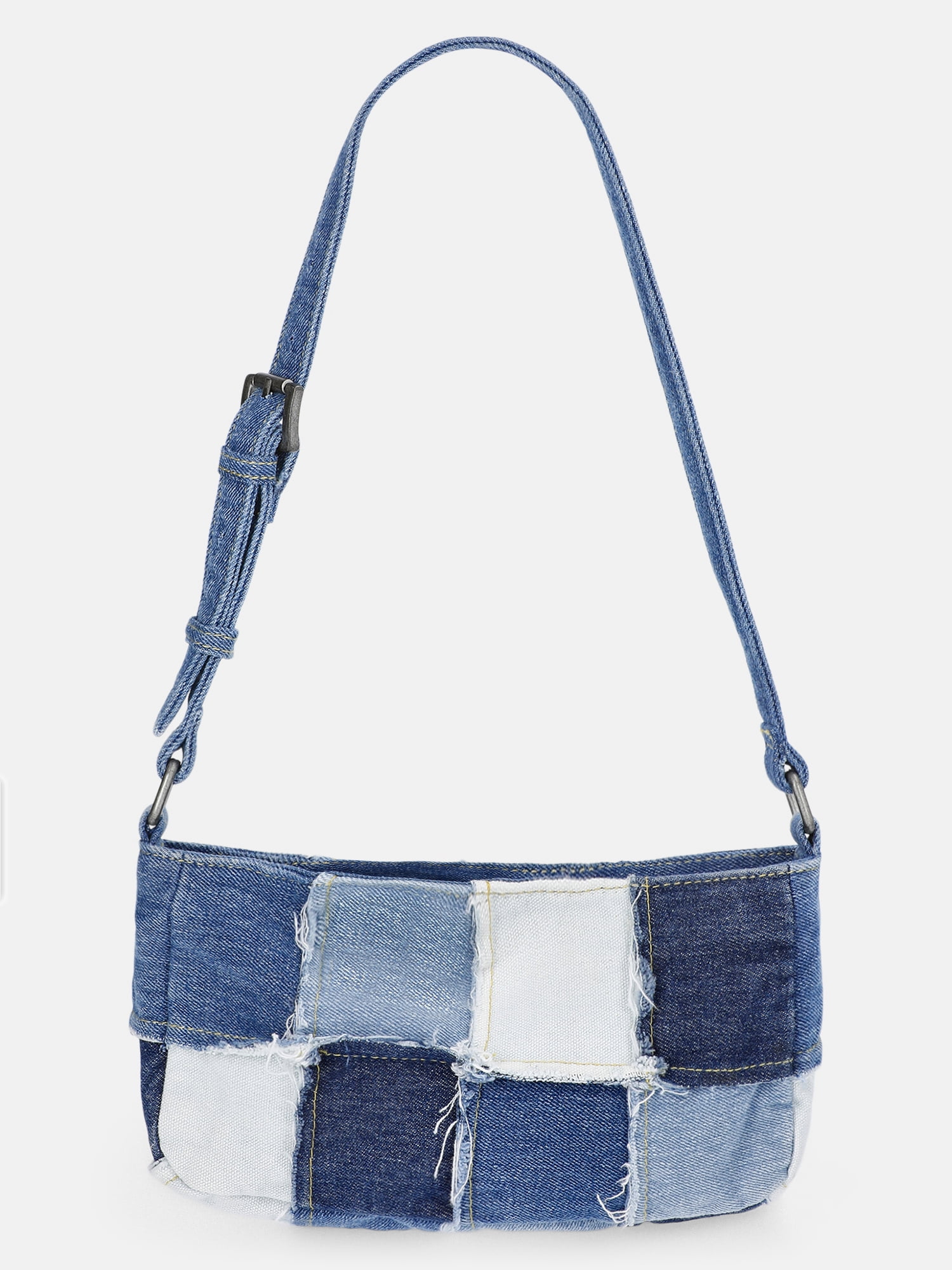 Kacey Lee Women's Denim Shoulder Bag, Denim Patchwork - Walmart.com