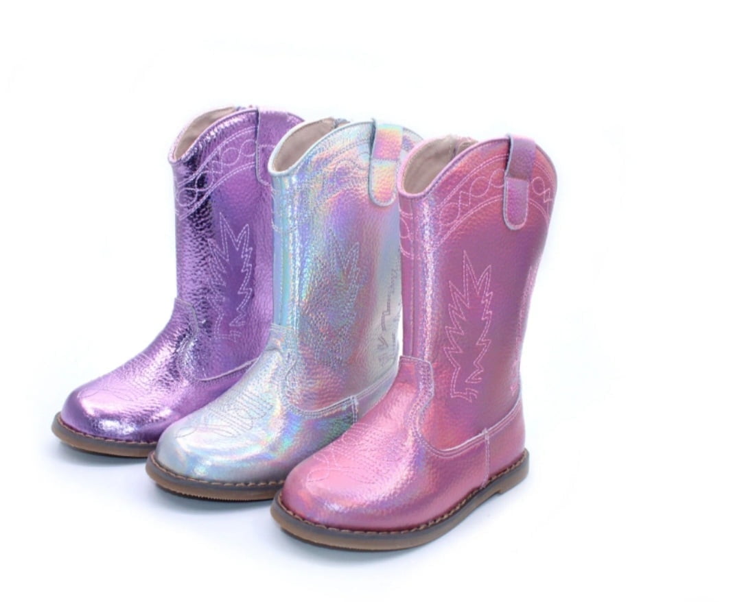 Kacey Metallic Girls cowboy boots Purple 3 Youth (big kid) - Walmart.com