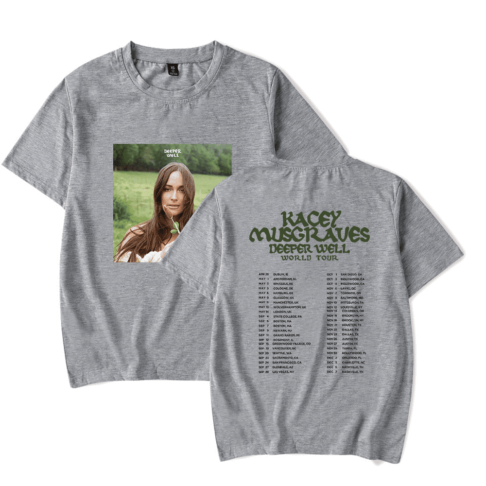 Kacey Musgraves Deeper Well World Tour 2024 Merch Short Sleeve T-shirt ...