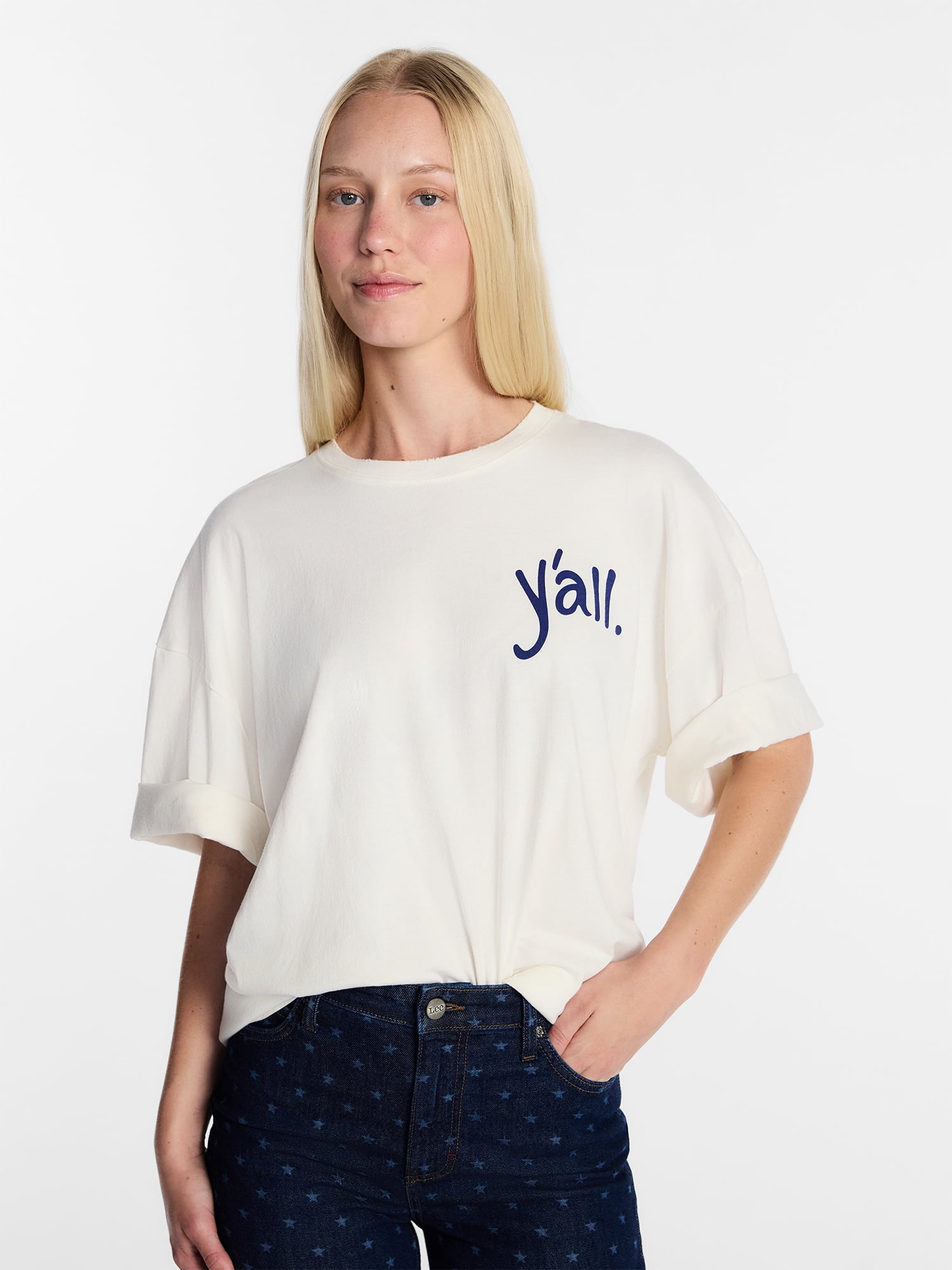 Kacey Lee Women's Y'all Women's Graphic Tee with Short Sleeves, Sizes ...