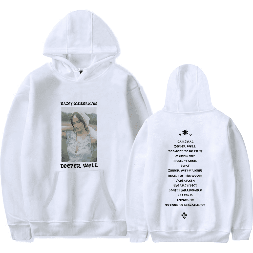 Kacey Musgraves Merch Deeper Well Tracklist Hoodie Men/Women Casual ...