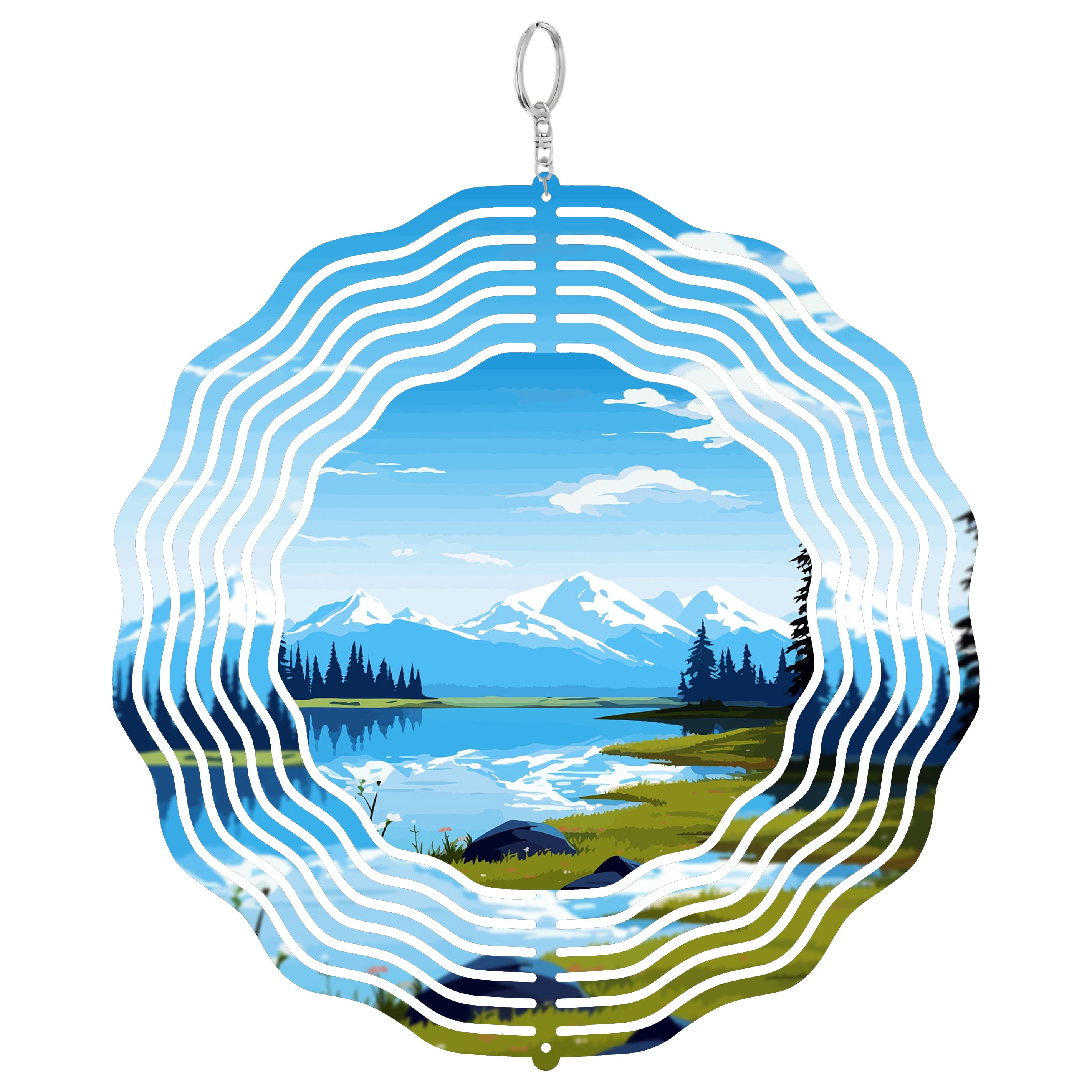 Kachemak Bay Alaska Wind Spinner, 3D Kinetic Stainless Steel Decor ...