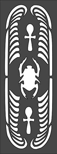 Kachi Pencil Art Craft Layering Stencil 4x11 inch Egyptian Scarab ...
