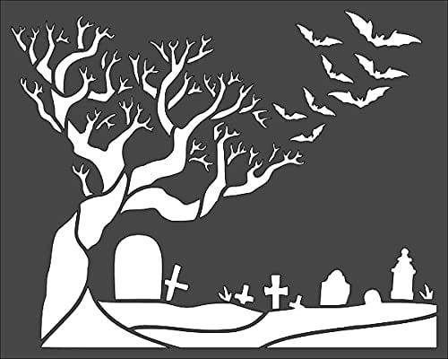 Kachi Pencil Art Craft Layering Stencil 8x10 inch Graveyard Crafts Arts ...