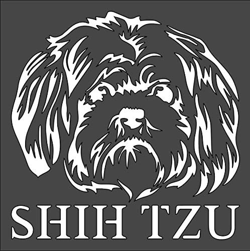 Kachi Pencil Art Craft Layering Stencil Shih Tzu 8X8 in Crafts Arts ...