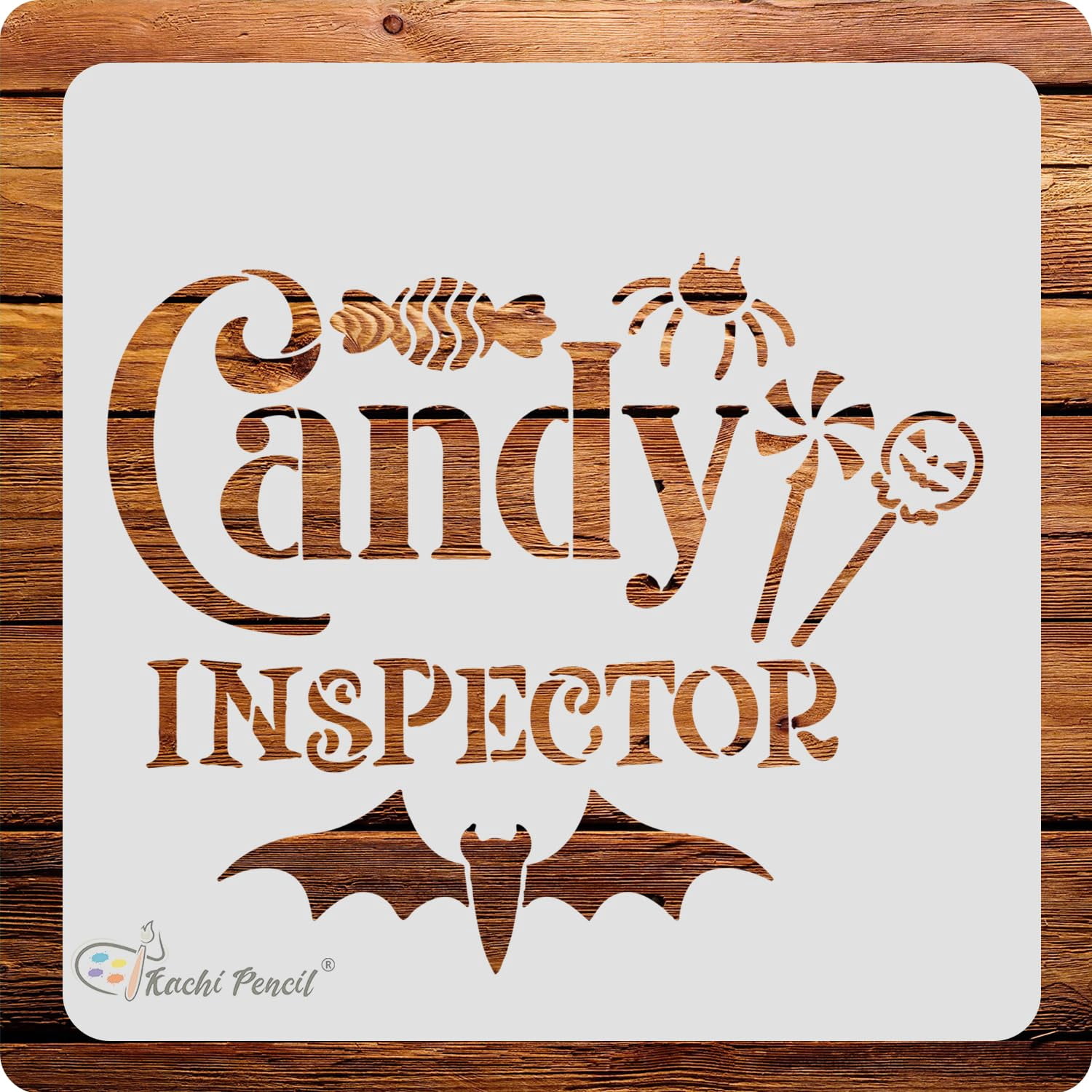 Kachi Pencil Candy Inspector Stencil for Craft Painting Scrapbooking ...