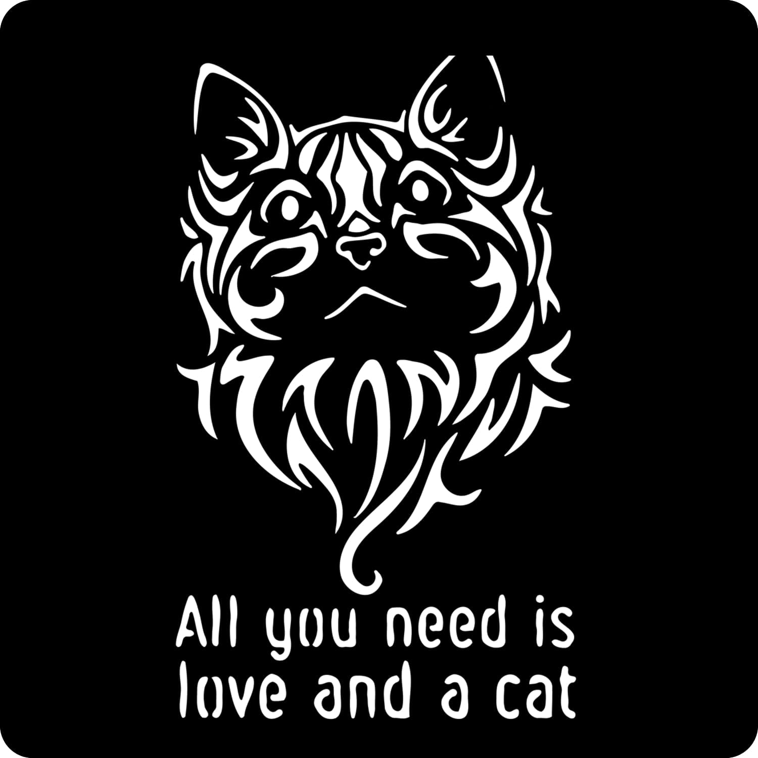 Kachi Pencil Cat Love Craft Stencils for Wall Painting Big Size 12x12 ...