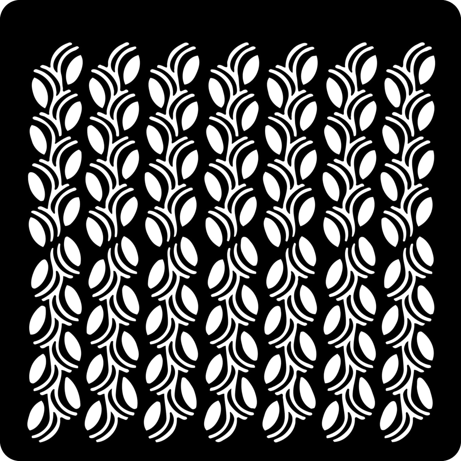 Kachi Pencil Flower Border Pattern Craft Stencil for Painting Art Big ...