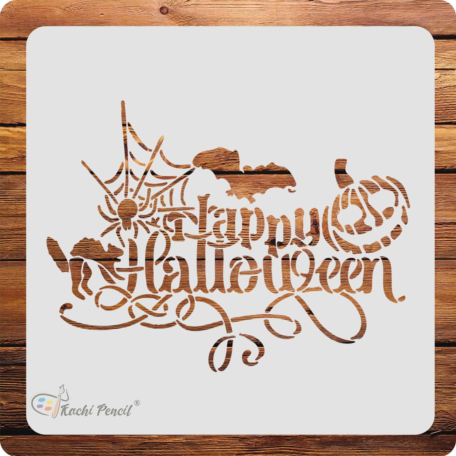 Kachi Pencil Happy Halloween Pumpkin Stencil for Craft Painting ...
