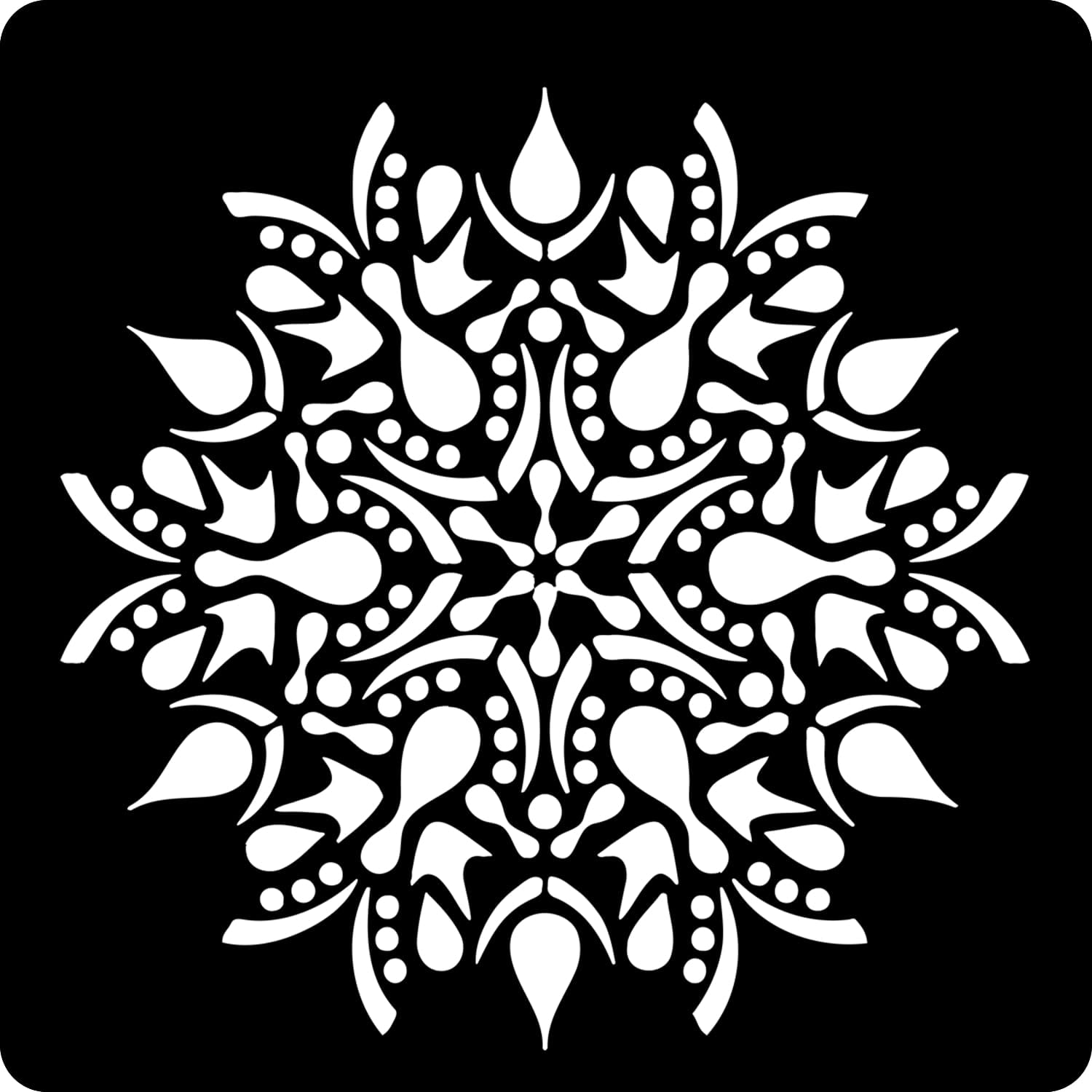 Kachi Pencil Mandala Design Floral Stencils for Art and Craft Painting ...