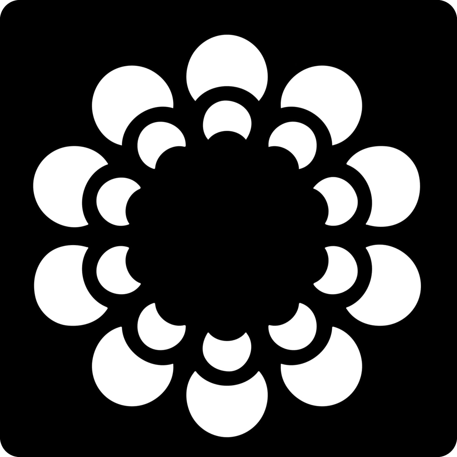 Kachi Pencil Mandala Floral Design Stencils for Art Craft and Painting ...