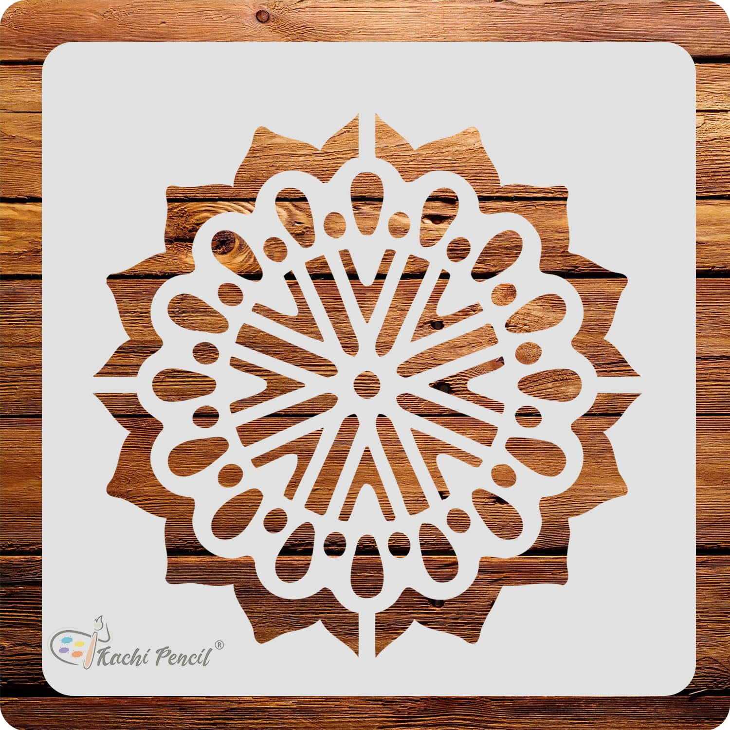 Kachi Pencil Round Mandala Art Design Craft Stencil for Art and ...