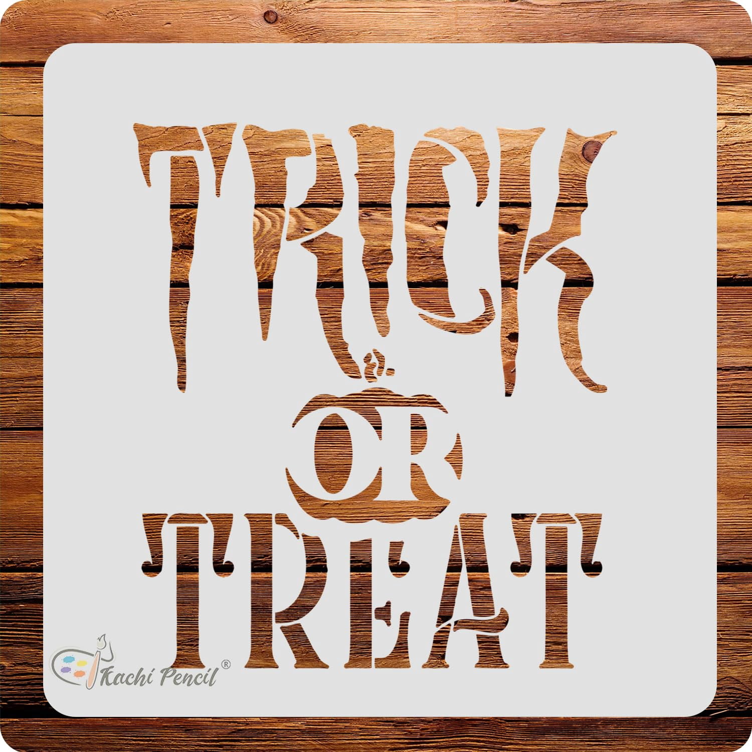 Kachi Pencil Spooky Trick or Treat Stencil for Craft Painting ...