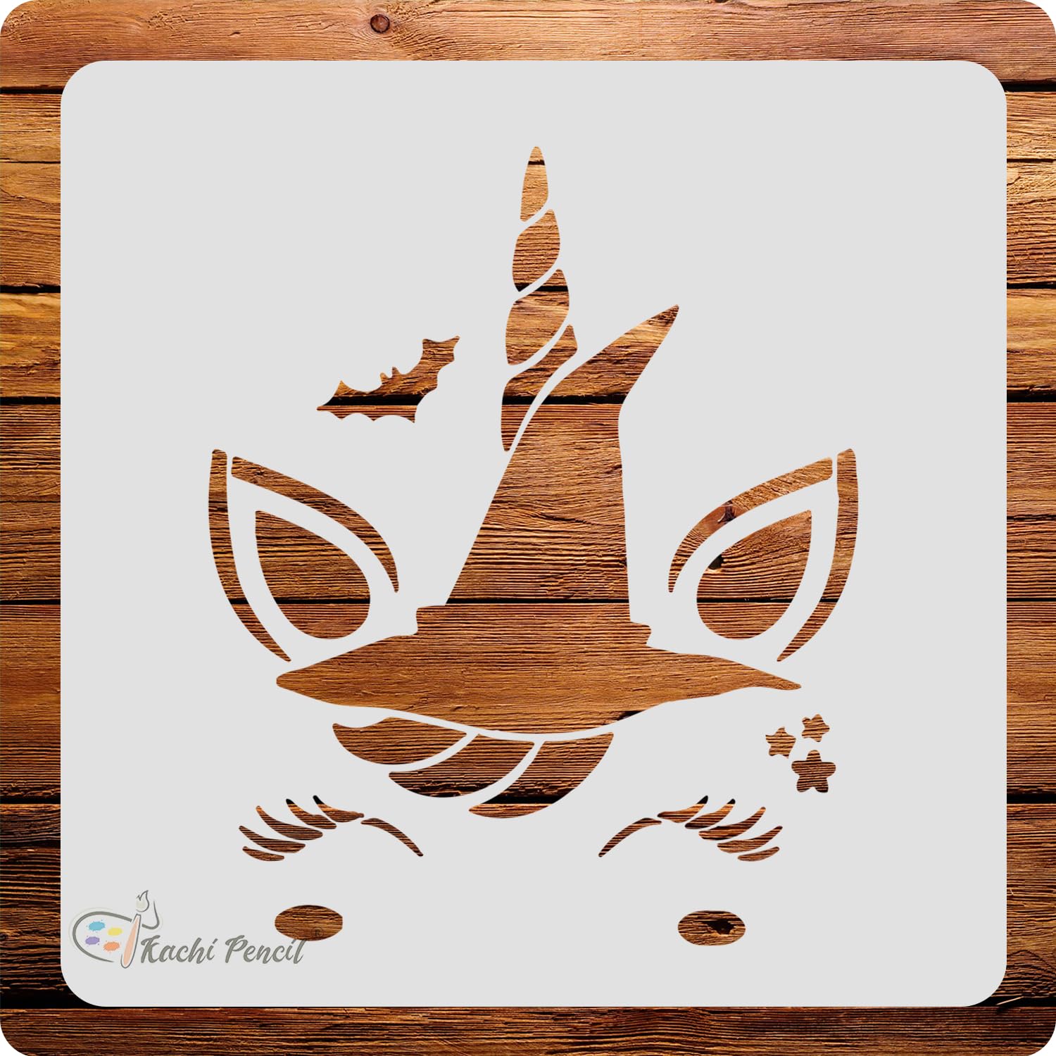 Kachi Pencil Unicorn Halloween Stencil for Craft Painting Scrapbooking ...
