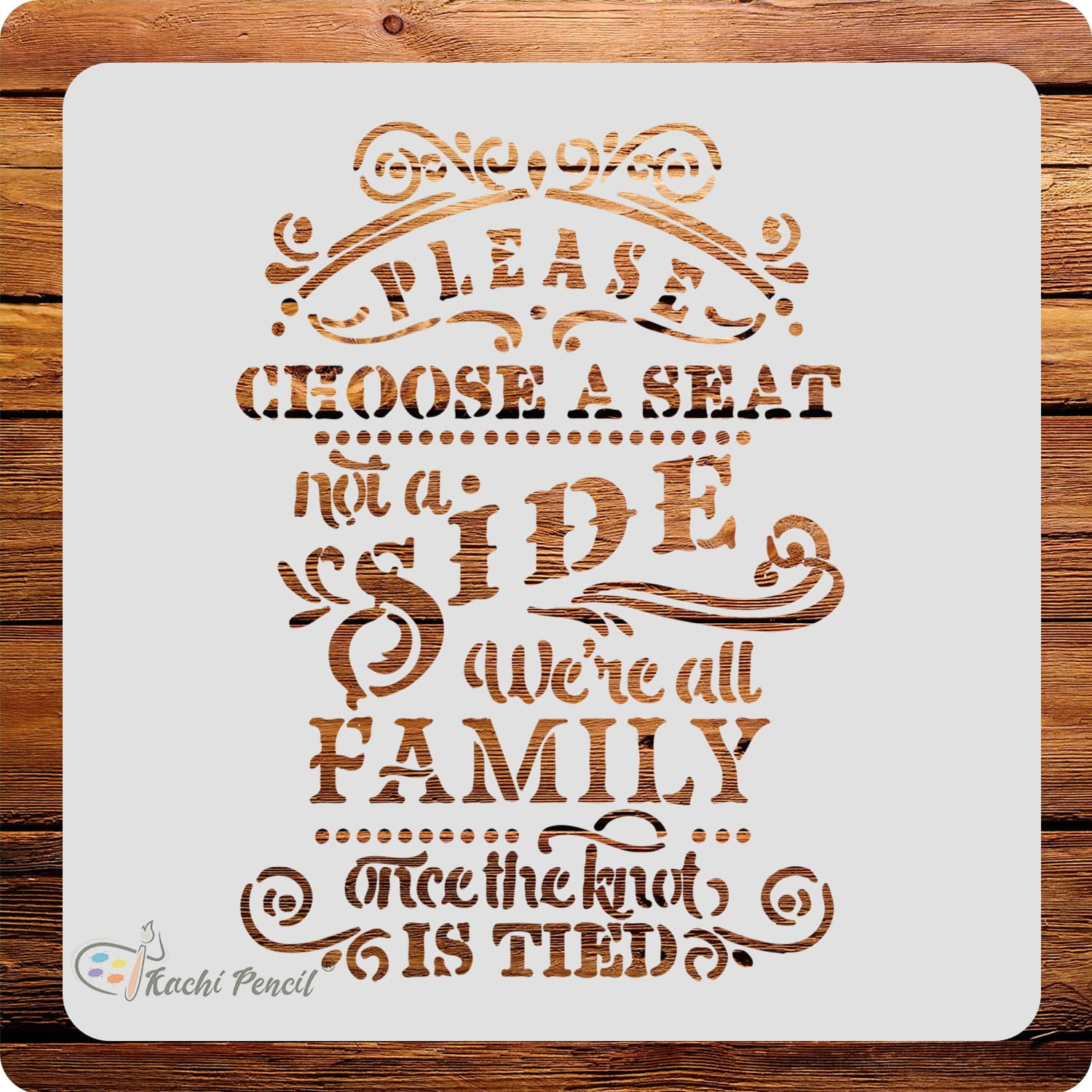 Kachi Pencil Wedding Family Stencil for Craft Painting Scrapbooking ...