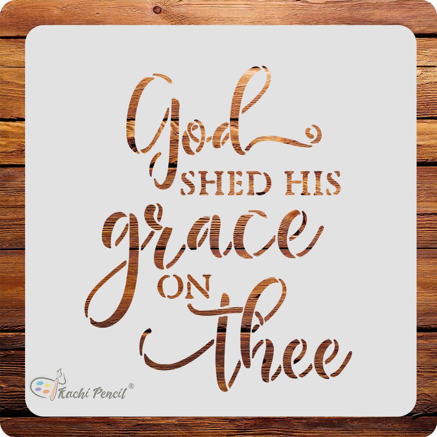 Kachi Pencil god shed his Grace on thee Independence Stencil for Craft ...