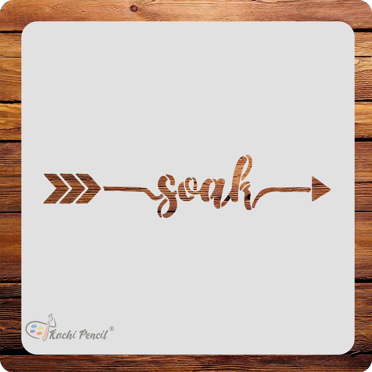 Kachi Pencil soak Arrow Stencil for Craft Painting Scrapbooking Size 6 ...
