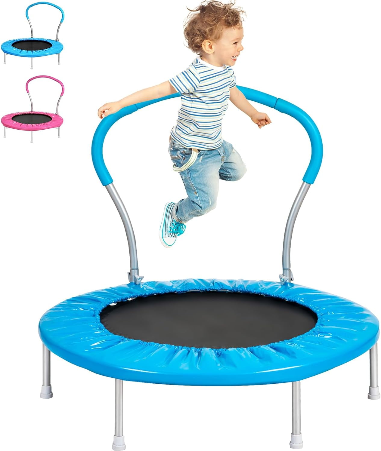Kacho 36" Mini Trampoline for Toddlers with Handle, Indoor Mini ...