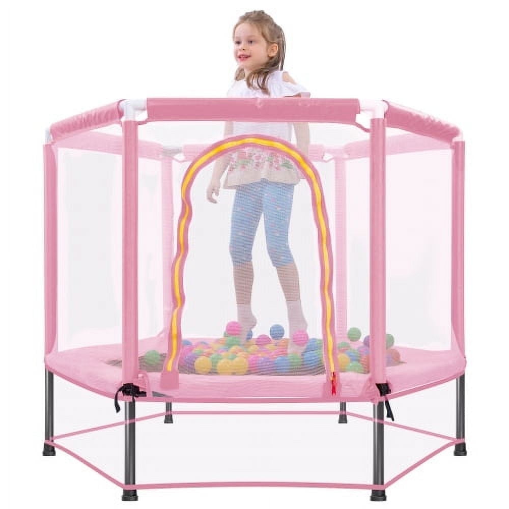 Kacho 55" Mini Trampoline for Kids, Kids Trampoline with Safety ...