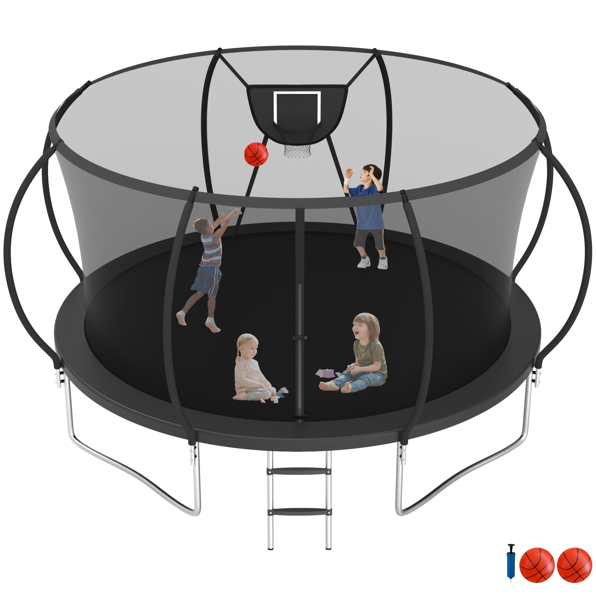 Kacho Trampoline 12FT 14FT for Kids and Adults, 1400LBS Trampoline with ...