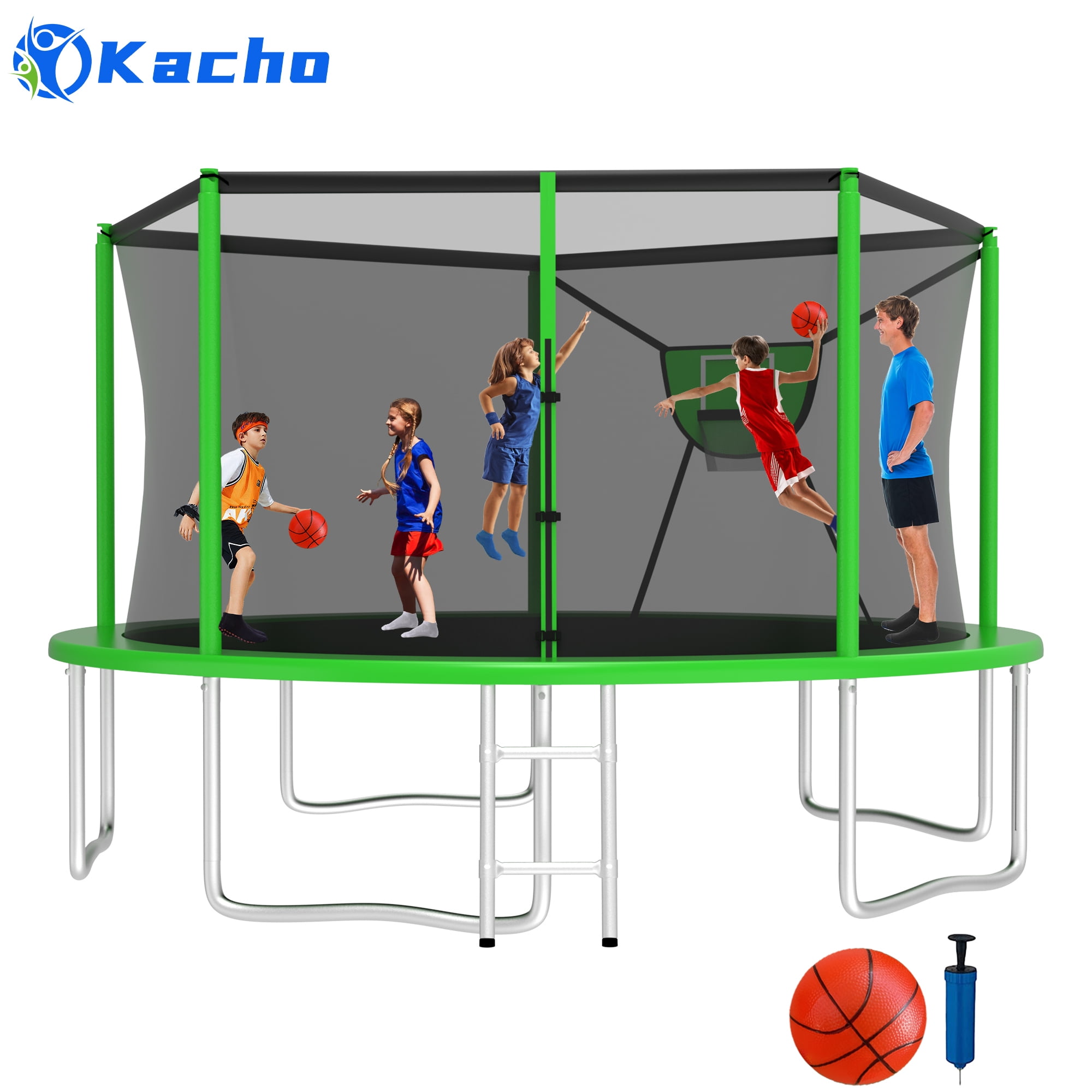 Kacho 14FT Trampoline, 1400LBS, for Adults & Kids, Safety Net ...
