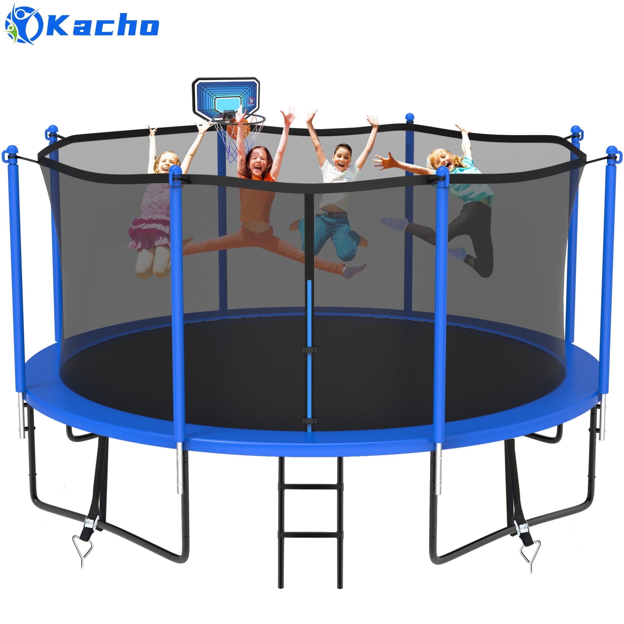 Kacho Trampoline, 14FT 1400LBS Trampoline for Adults Kids, Trampoline ...