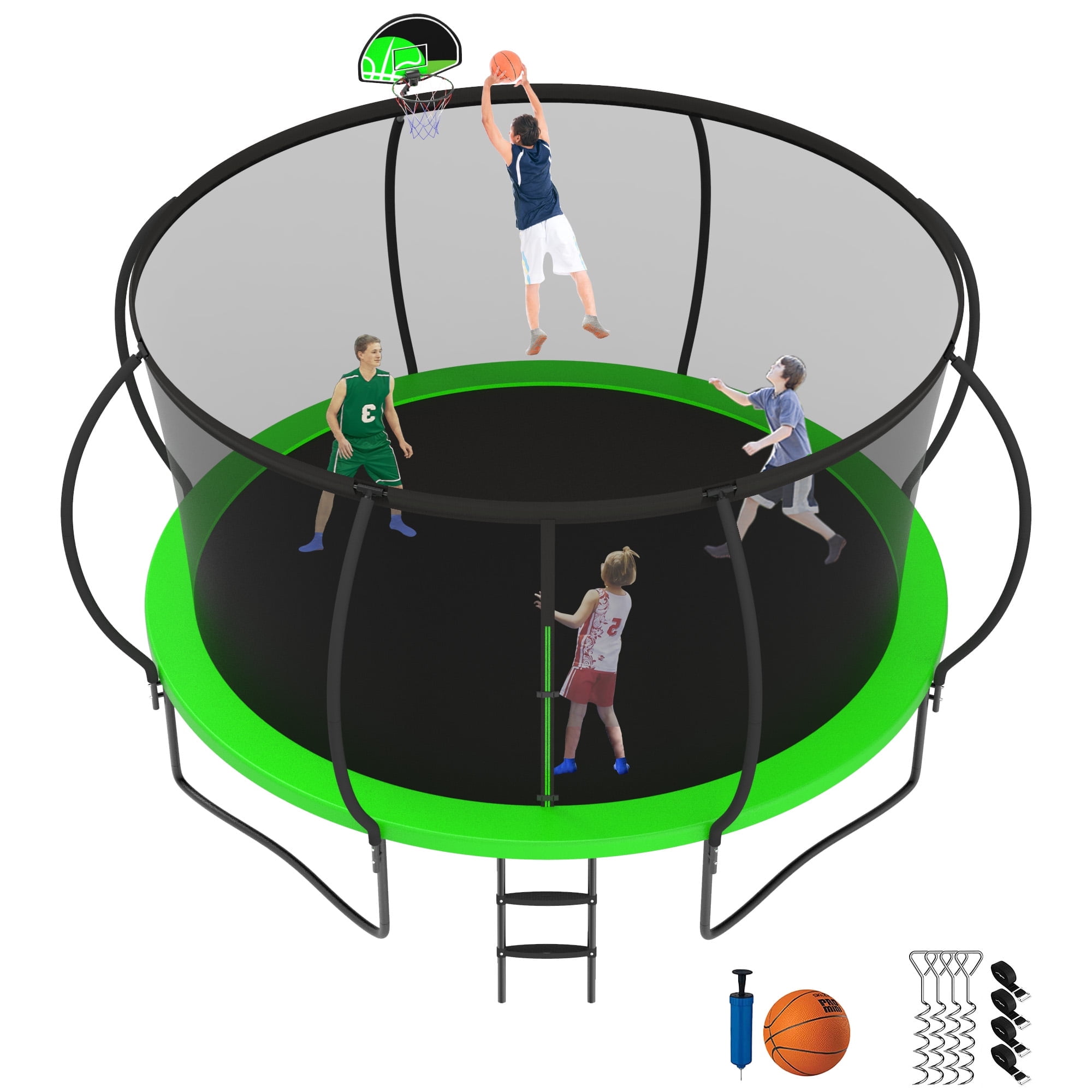 Kacho Trampoline, 14FT Trampoline for Kids and Adult, Trampoline with ...