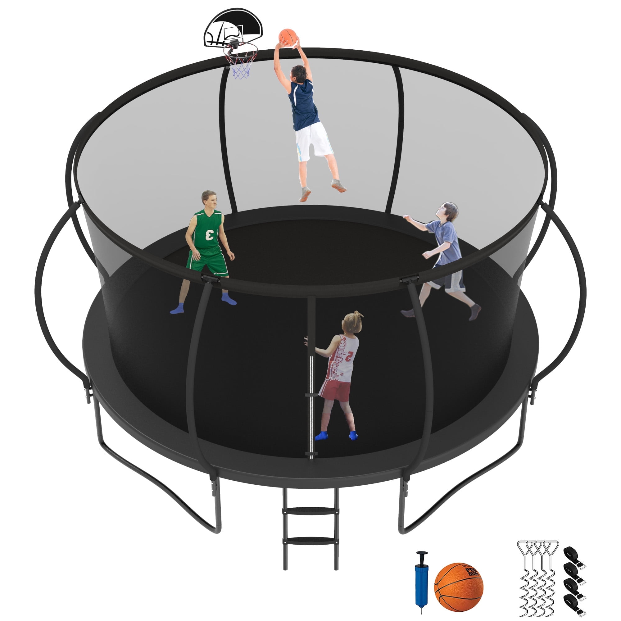 Kacho Trampoline, 14FT Trampoline for Kids and Adult, Trampoline with ...