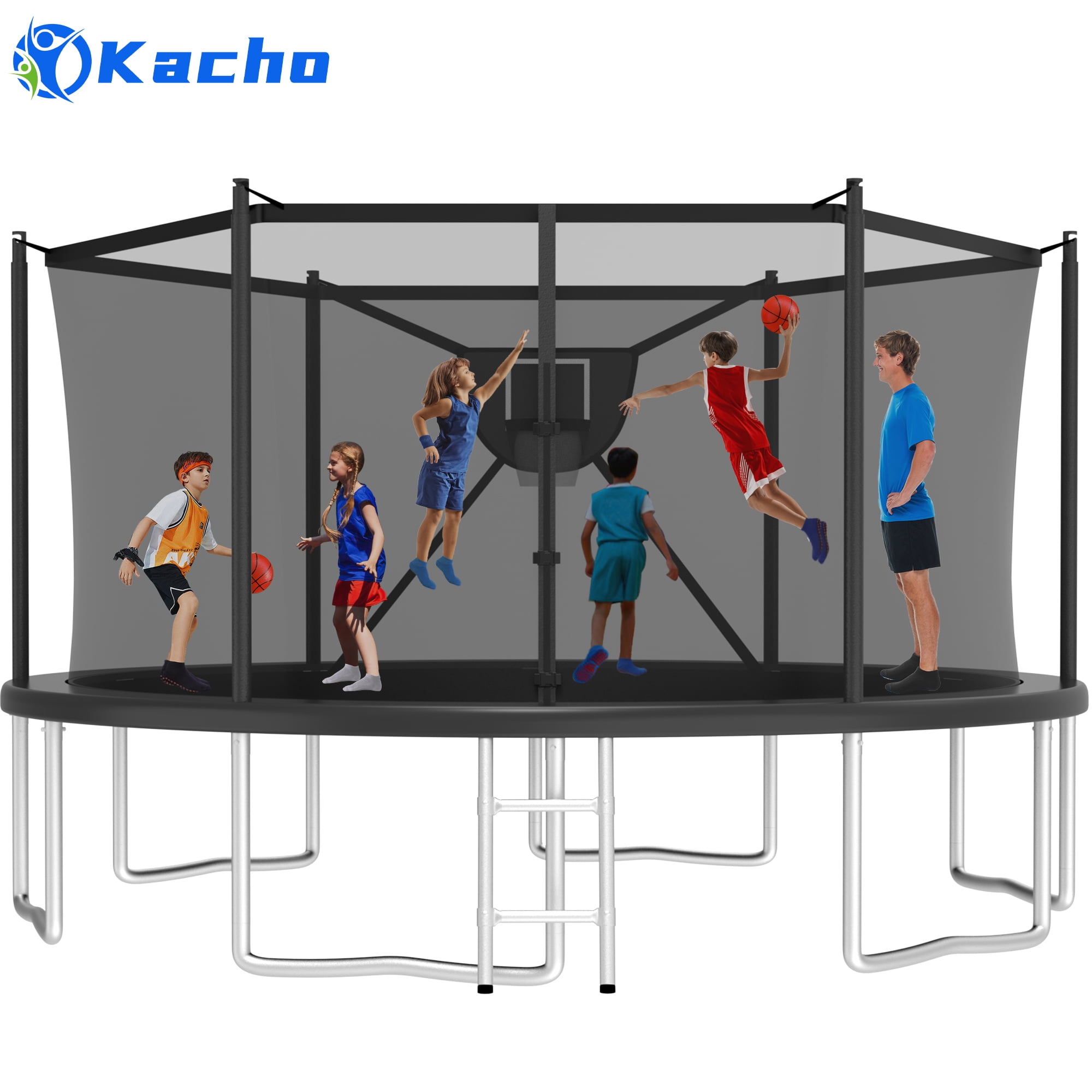 Kacho Trampoline, 16FT 1500LBS Trampoline for 5-6 Kids and 3-4 Adults ...