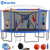 Kacho 16FT Orange Trampoline with Sprinkler and Light【Curved Poles ...