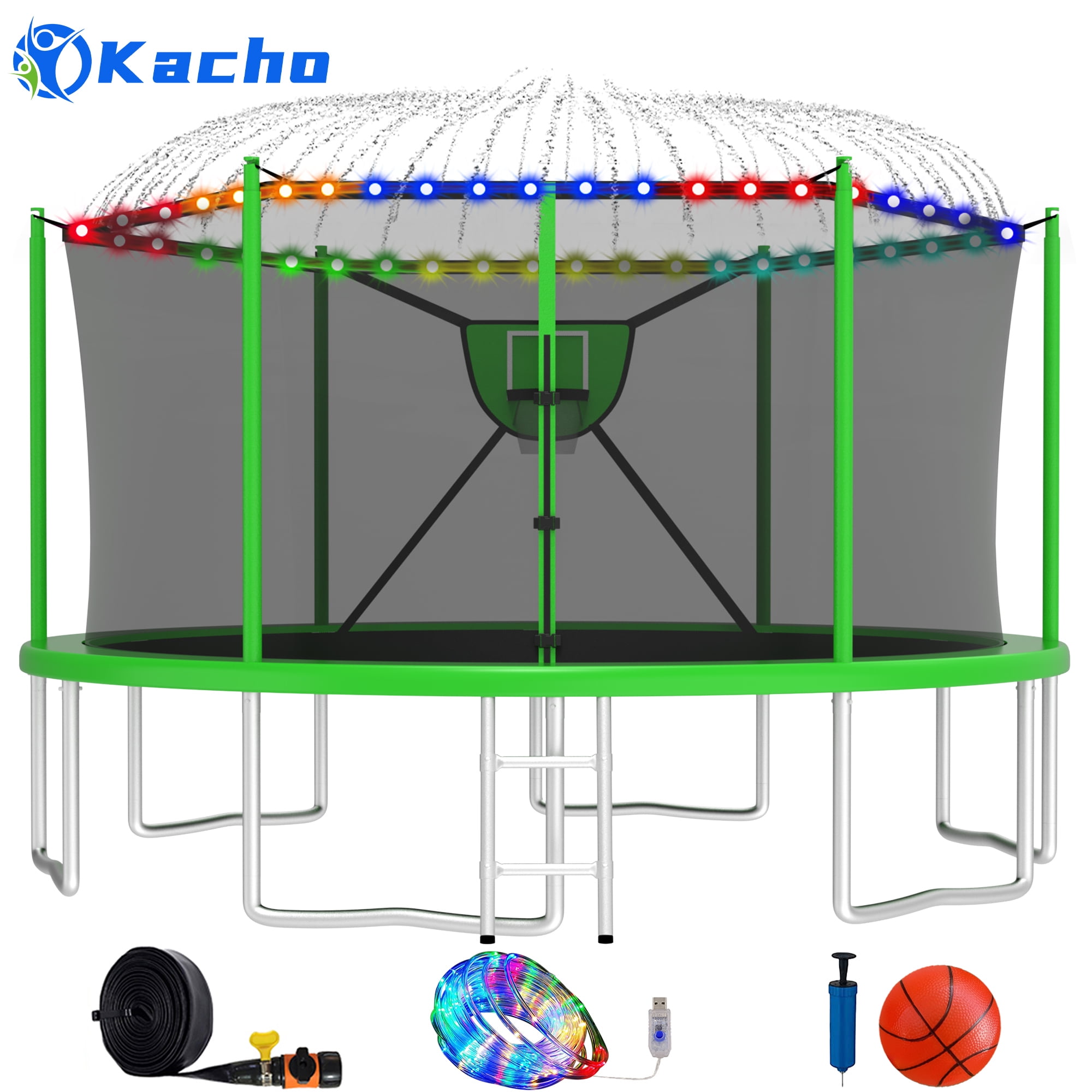 Kacho Trampoline, 16FT 1500LBS Trampoline for 5-6 Kids and 3-4 Adults ...
