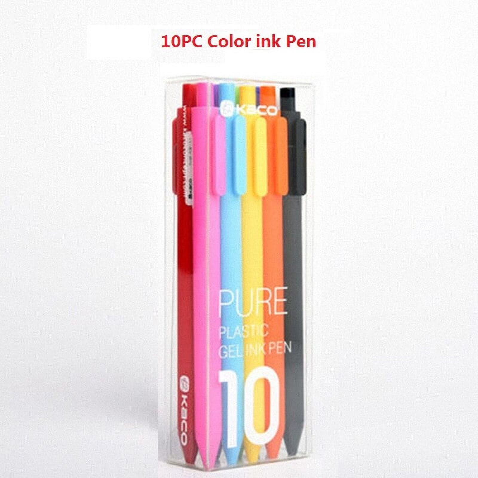 Kaco 20/10 Assorted Colors Retractable Gel Pens 0.5MM Color ink Smooth ...