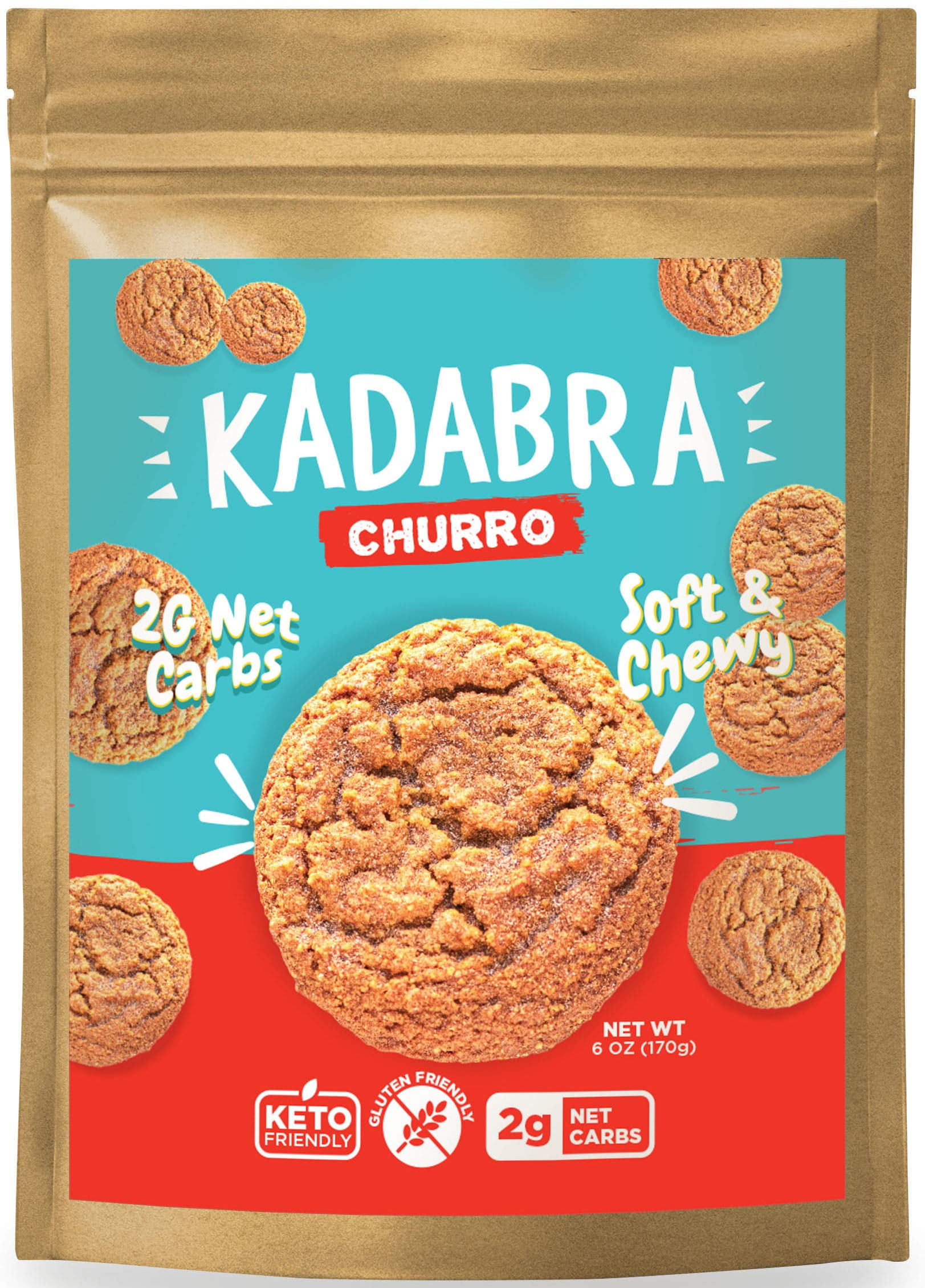 Kadabra Churro Keto Cookies DPF11 Pack of 6 | Keto Chewy Home-Baked ...