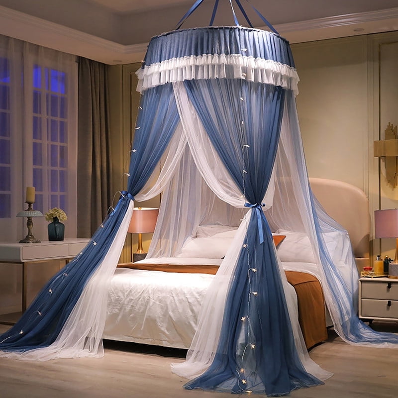 Kadahis Bed Canopy for Girls & Adults, Elegant Double Layer Bed Curtain ...