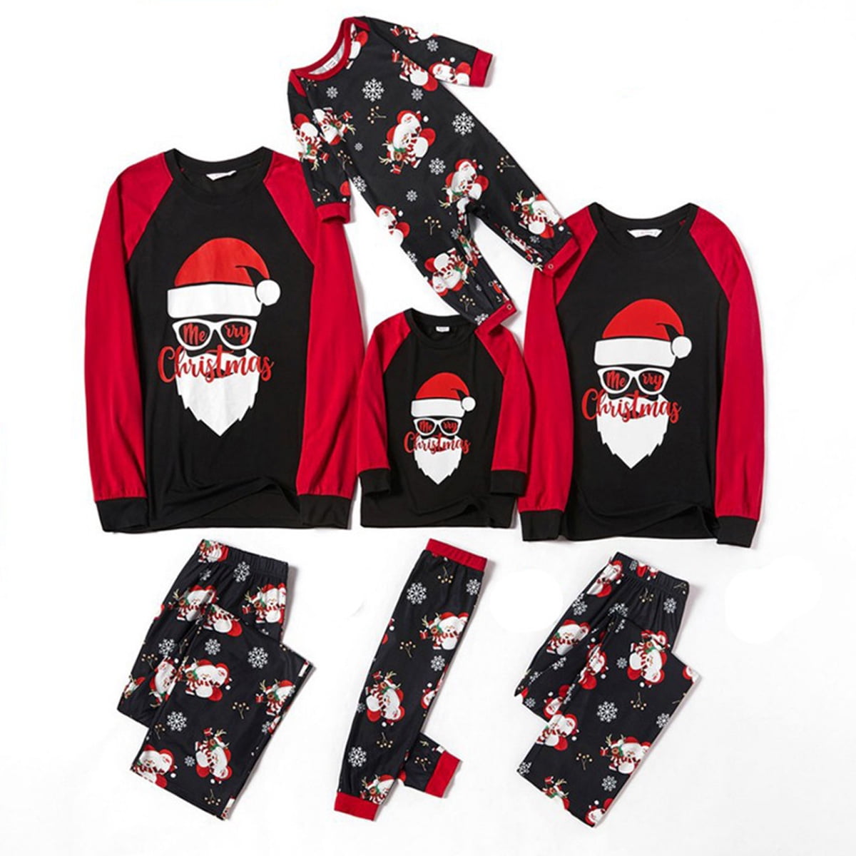 Kadahis Christmas Pajamas for Family Matching Pjs Set Santa Claus Xmas ...