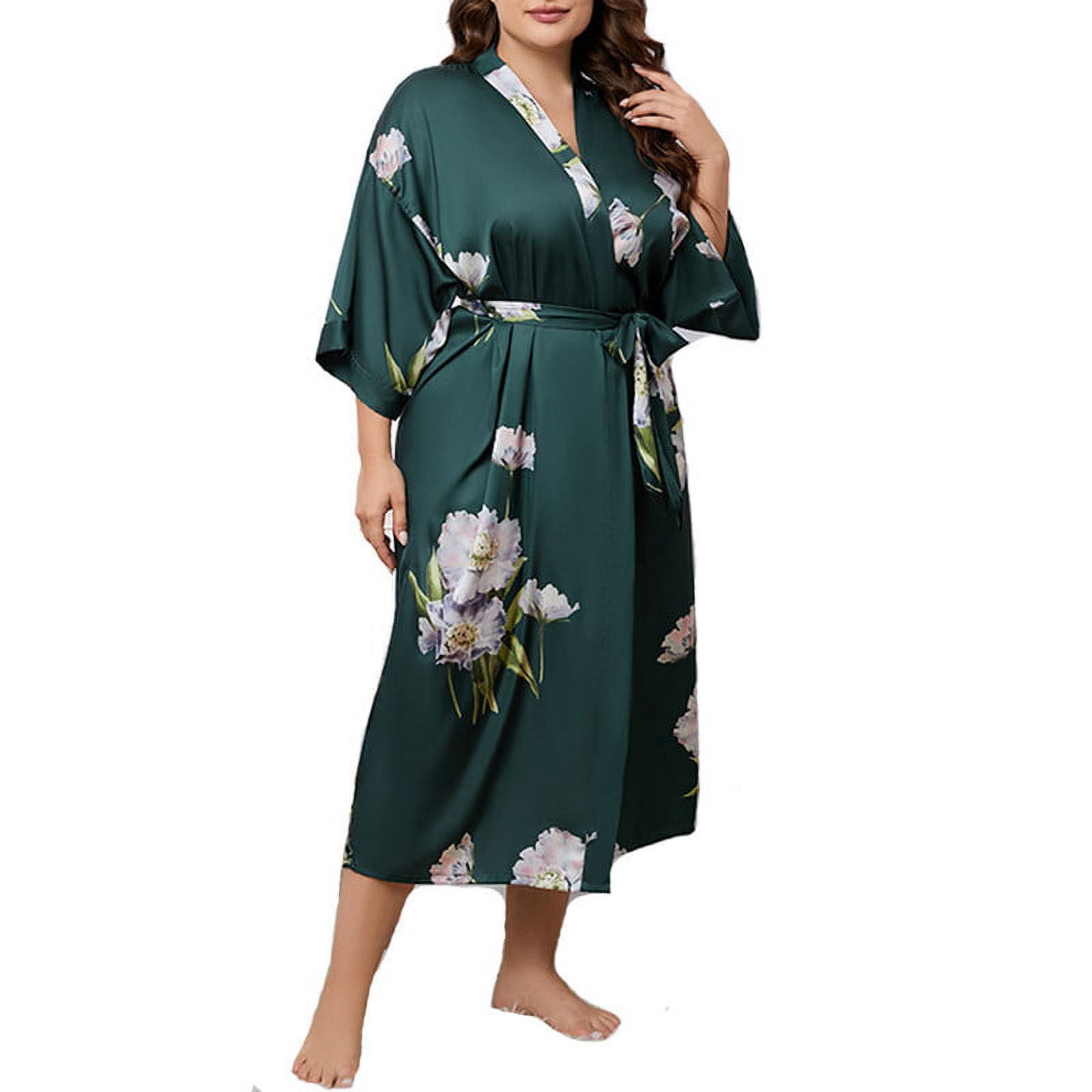 Kadahis Plus Size Women Satin Silk Nightie Dress Bridal Sleepwear ...