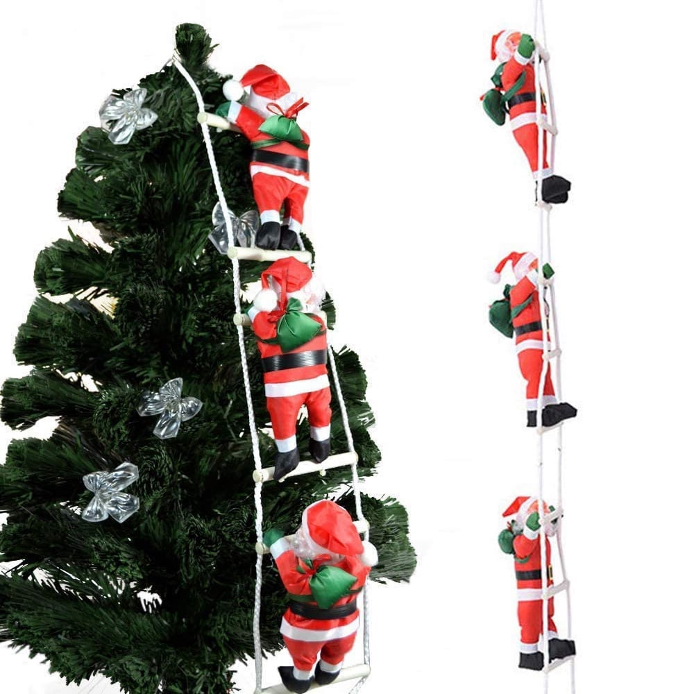 Kadahis Santa Claus Climbing Ladder Decoration Christmas Super Climbing ...
