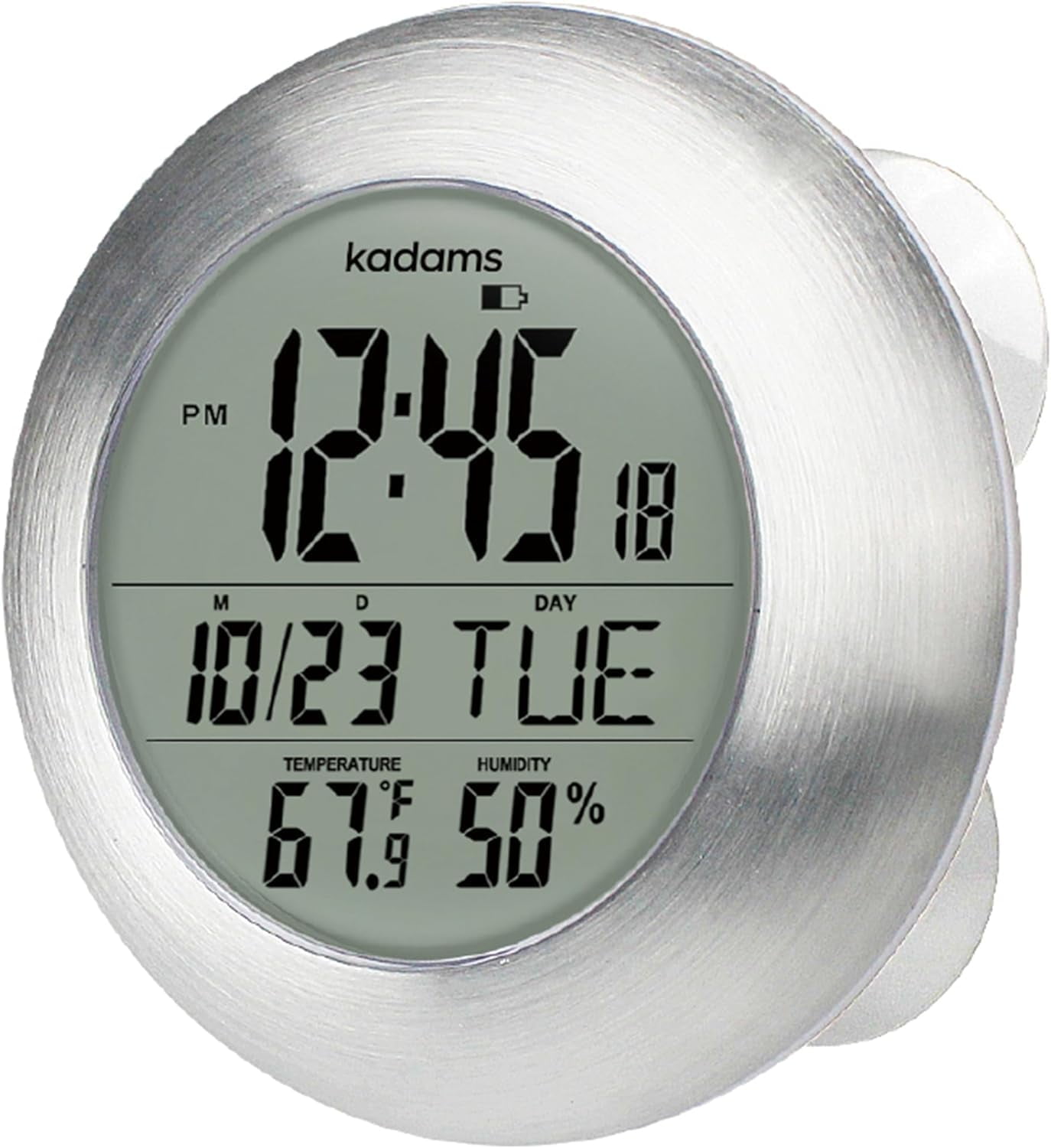 Kadams Waterproof Digital Timer Alarm Clock with Hygrometer, Temp ...
