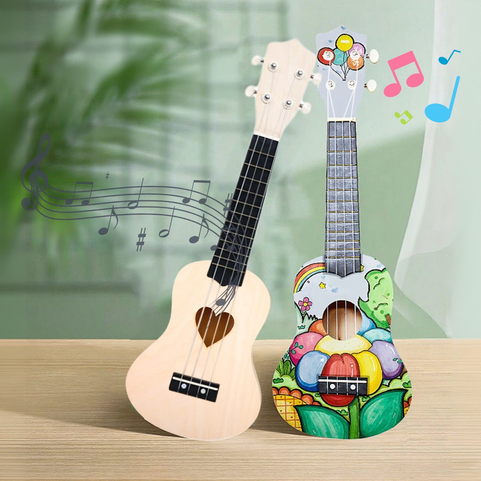 Kadlawus 2Pcs Ukulele DIY Kit forKids, Wooden Guitar Craft Set ...