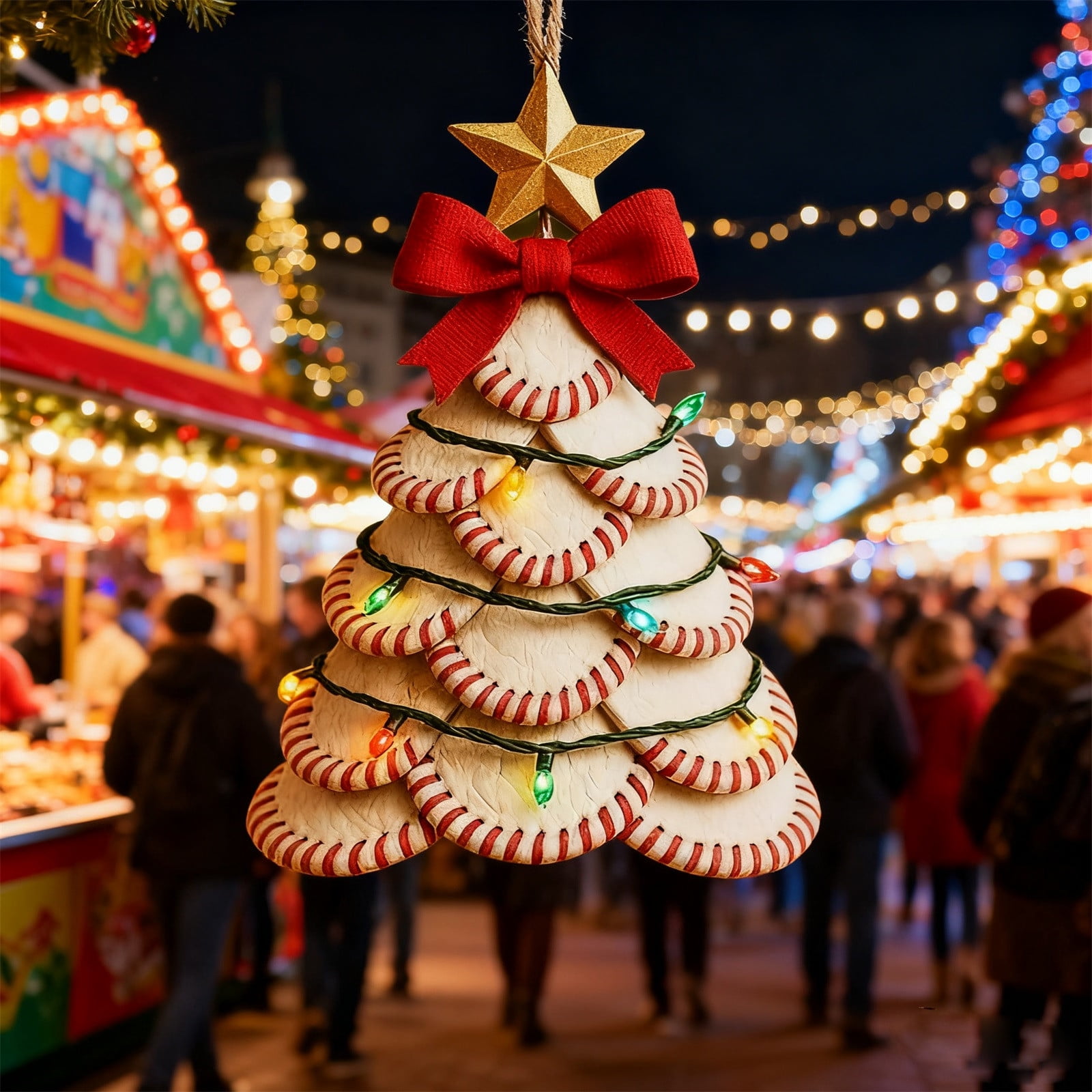 Kadlawus Under $5 ! 2D Acrylic Christmas Tree Baseball Ornament for ...