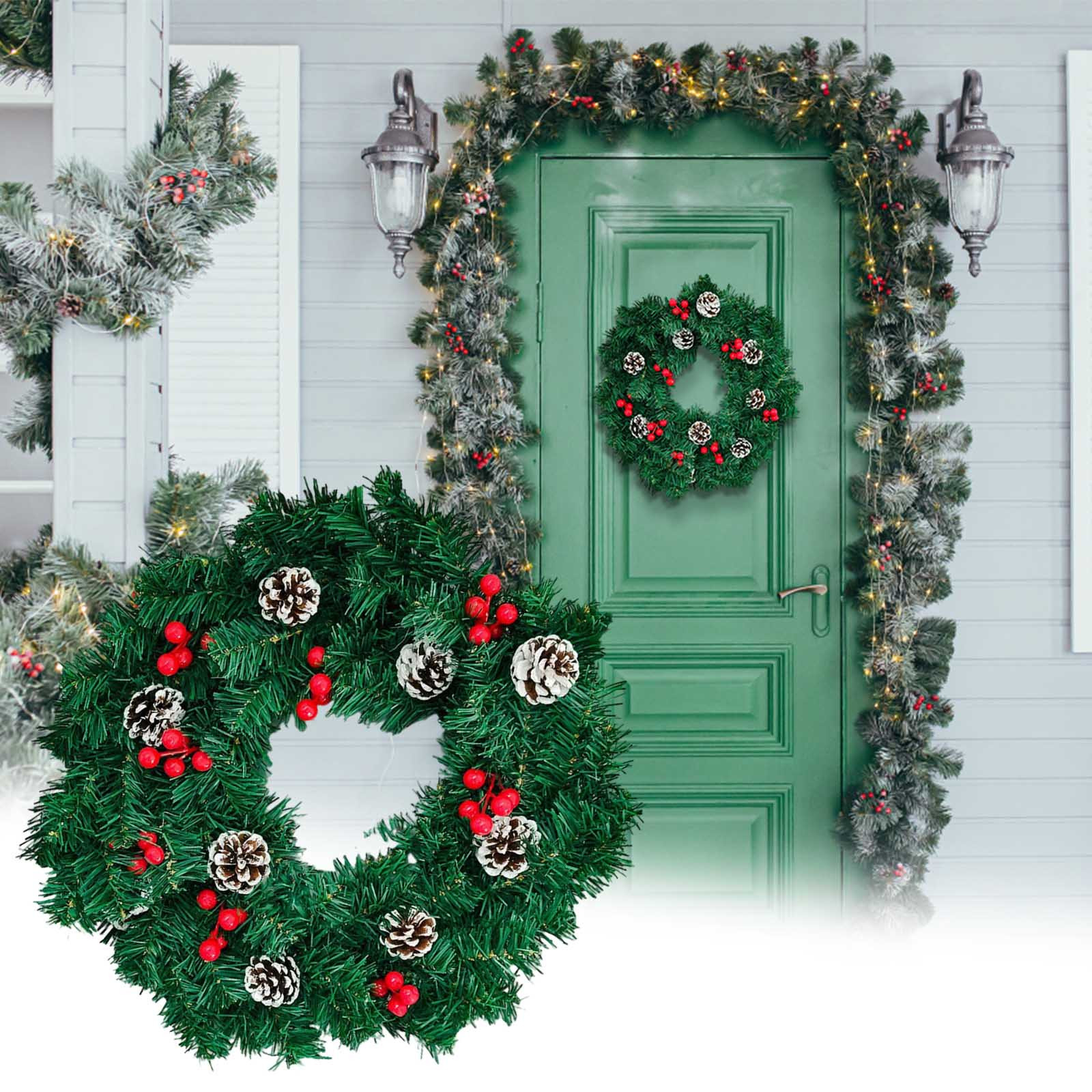 Kadlawus Under $5 ! Christmas Wreath Door Hanger for Holiday Decor Home ...