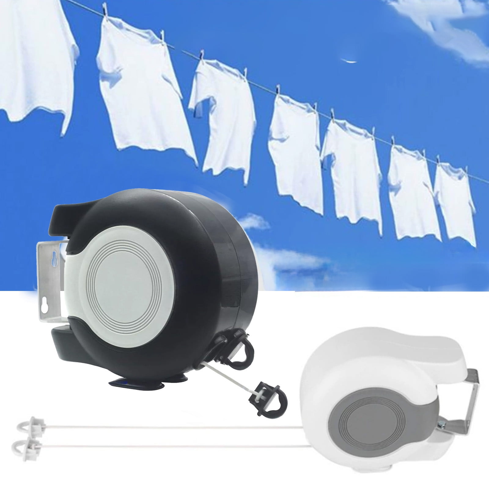 Kadlawus Under $5 ! Retractable Clothesline 50ft Double Line Drying ...