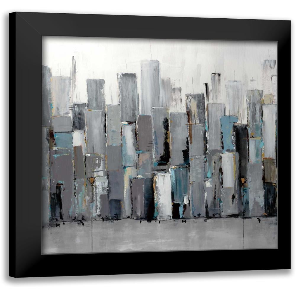 Kadmiri, Aziz 15x15 Black Modern Framed Museum Art Print Titled - Blue ...
